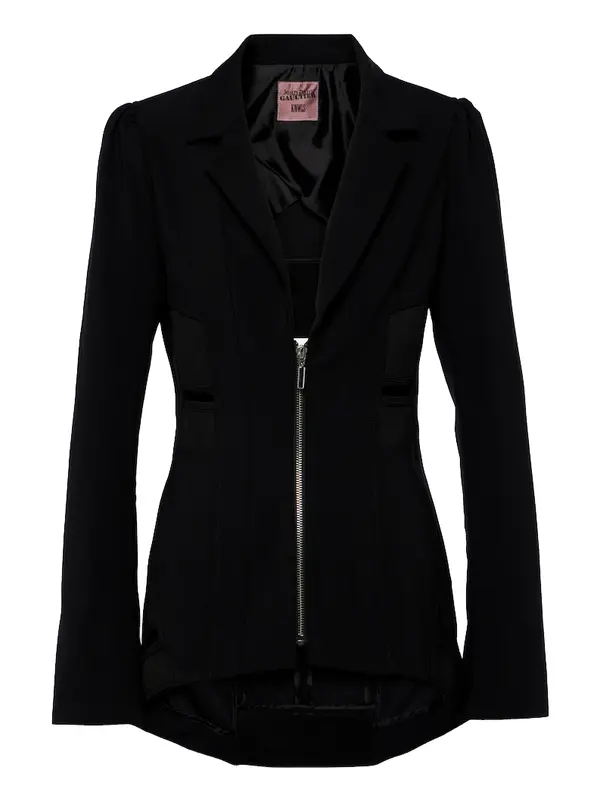 Jean Paul Gaultier Zipped Blazer - Black
