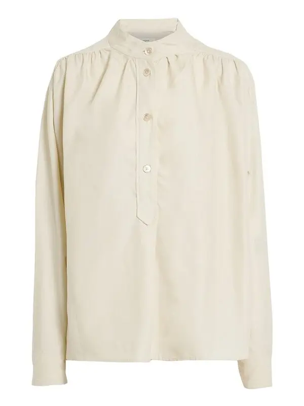 MARANT ETOILE Berangere Lyocell-twill Blouse - Ecru