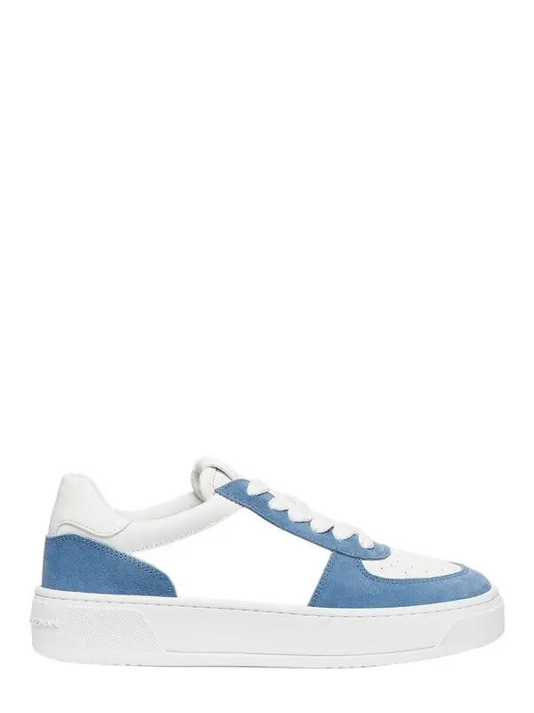 STUART WEITZMAN Courtside Low-top Sneakers - Whiteblue Steel