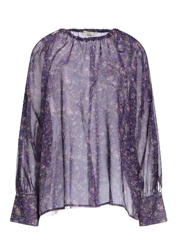 VICOLO Floral Print Crepe Top - Purple