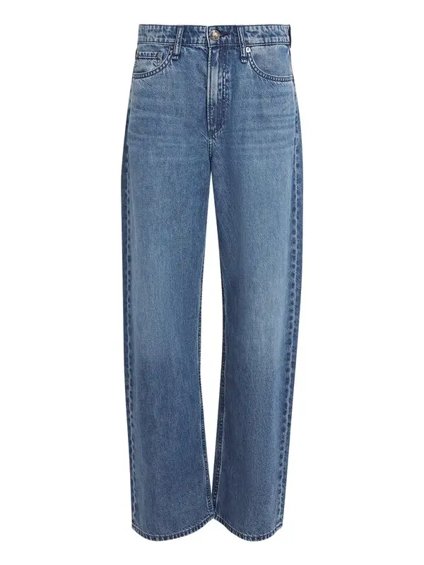 Rag & Bone Logan Mid-rise Wide-leg Jeans - Blue