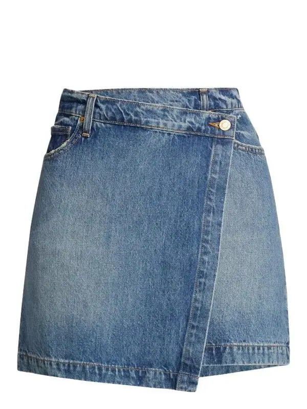 Derek Lam 10 Crosby Ana Denim Asymmetric Miniskirt - Gramercy