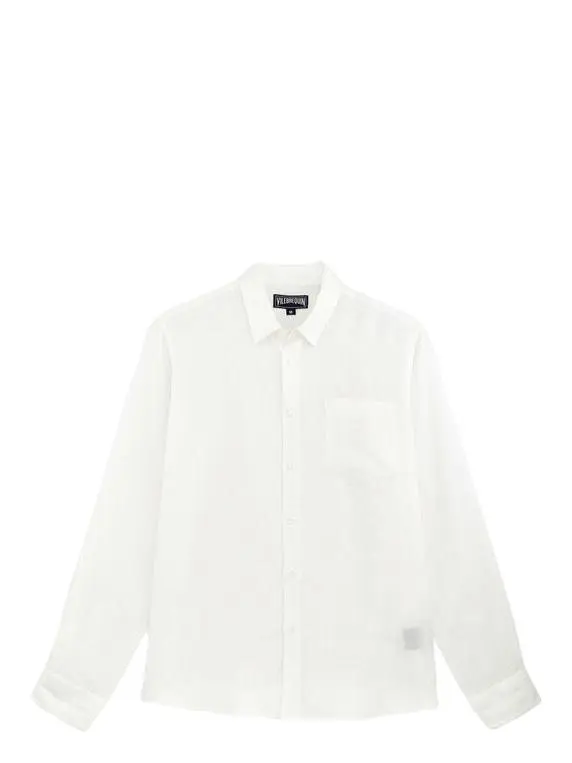 Vilebrequin Linen Shirt Solid Shirt Caroon - White