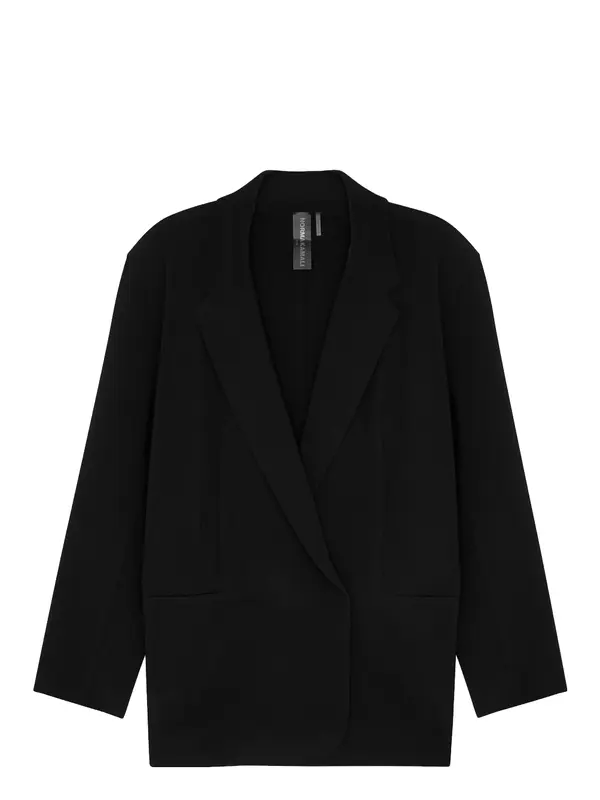 Norma Kamali Oversized Stretch-jersey Blazer - Black