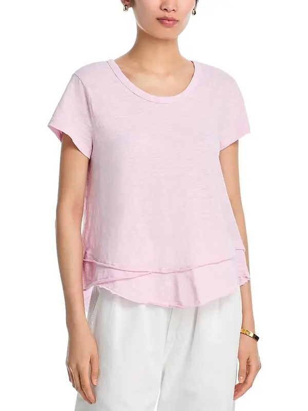 WILT CLOTHING Tiered-hem T-shirt - Blossom