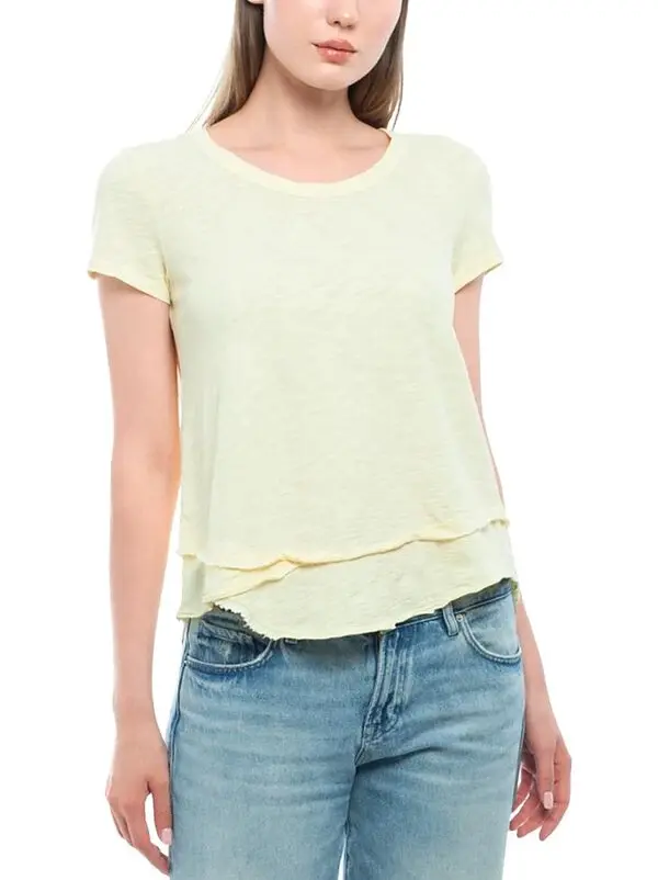 WILT CLOTHING Tiered-hem T-shirt - Daffodil