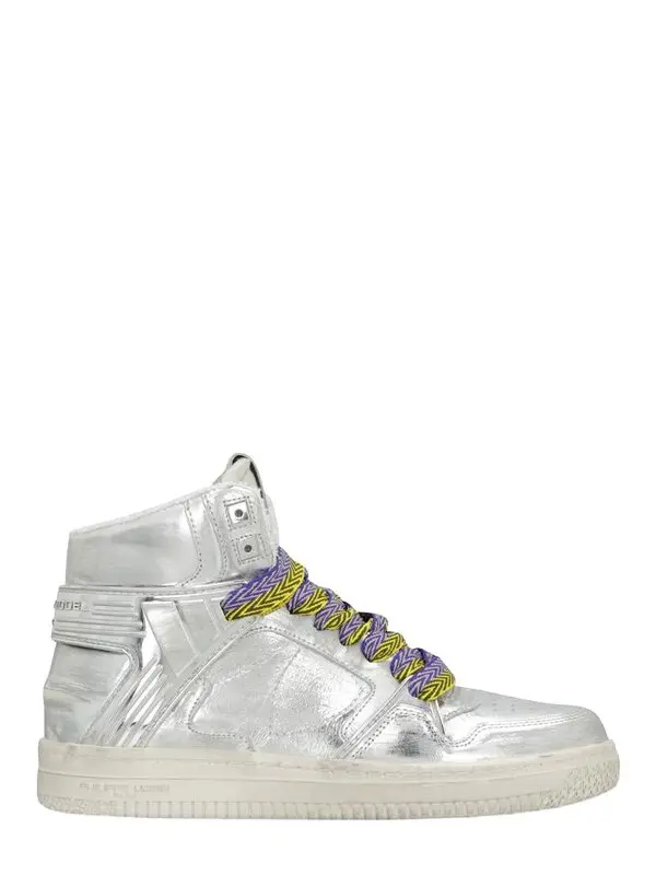 Philippe Model La Grande Leather High-top Sneakers - Silver