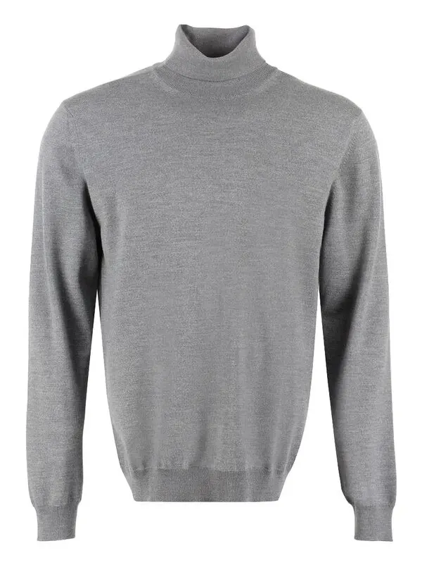 THE (ALPHABET) Wool Turtleneck Sweater - Grey