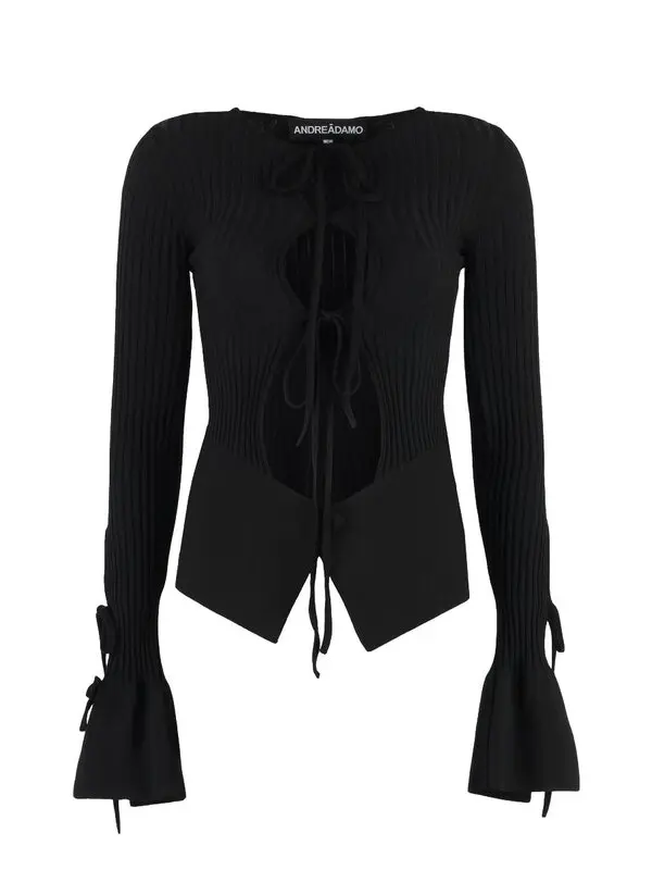ANDREĀDAMO Long-sleeve Top - Black