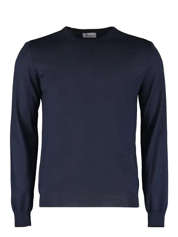 THE (ALPHABET) Crew-neck Cashmere Sweater - Blue