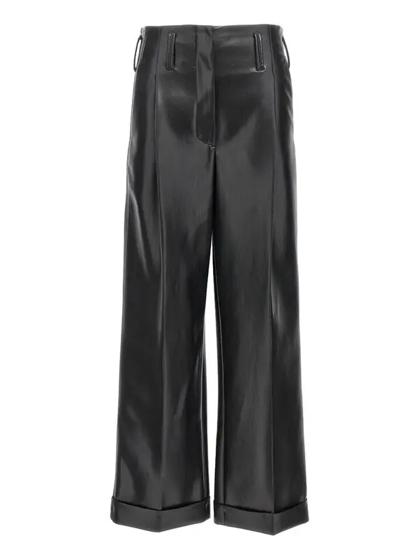 Philosophy Di Lorenzo Serafini Faux Leather Trousers - Black