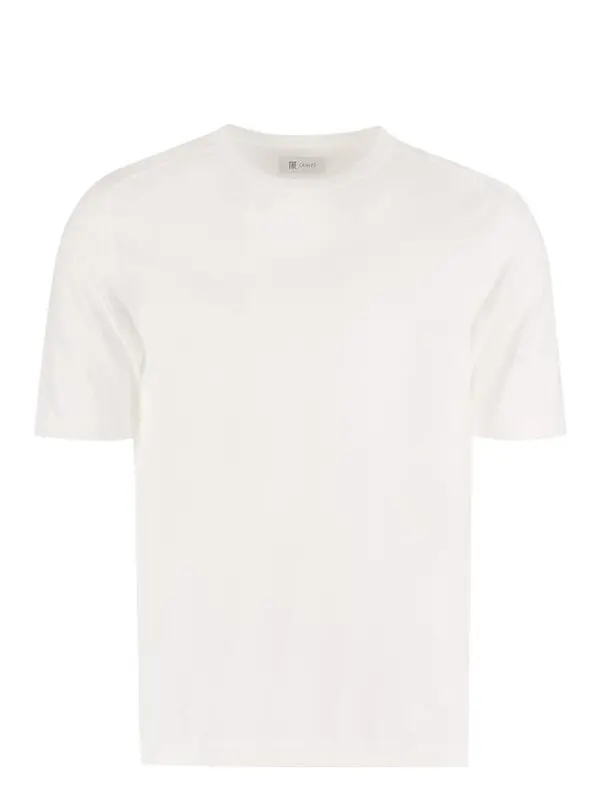 THE (ALPHABET) Cotton Short Sleeve Sweater - White