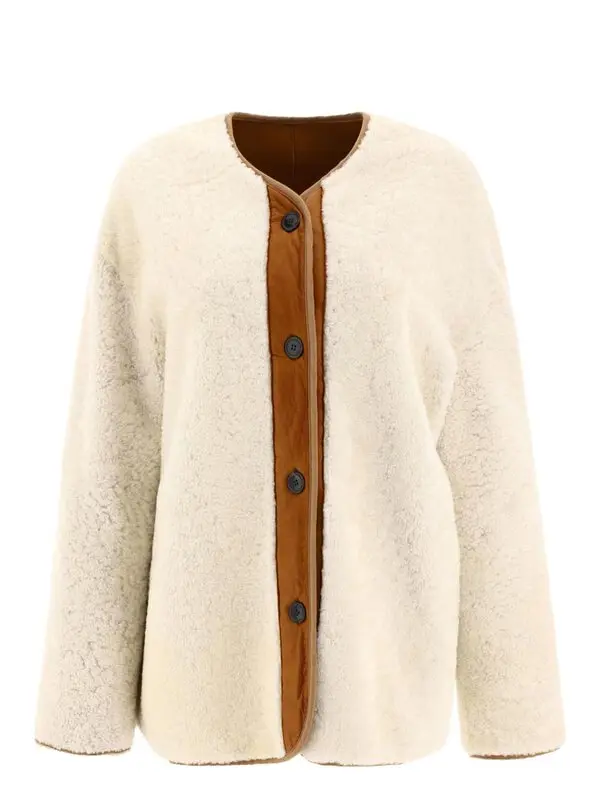 GIOVI Reversible Shearling Jacket - White