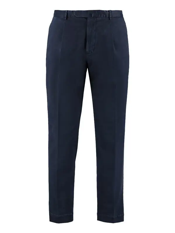 THE (ALPHABET) The Stretch Cotton Chino Trousers - Blue