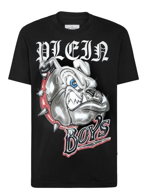 Philipp Plein Bulldogs Cotton T-shirt - Black