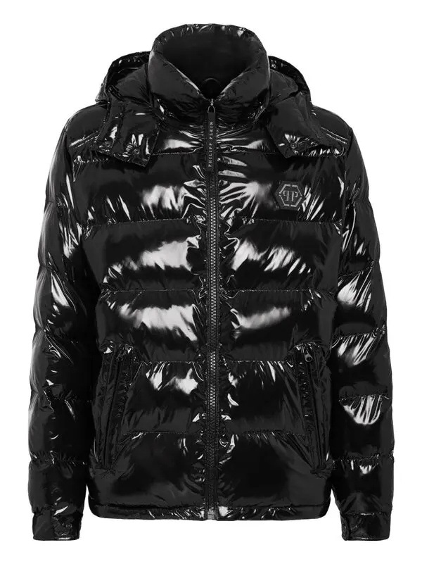 Philipp Plein Hexagon Logo-plaque Padded Jacket - Black