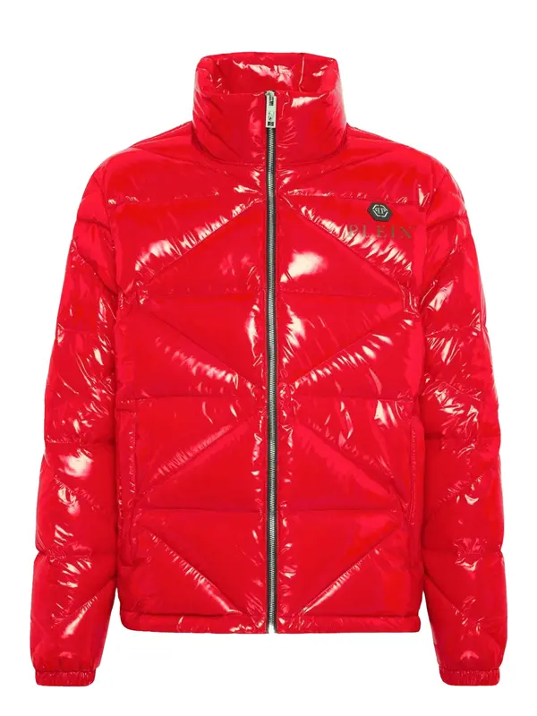 Philipp Plein Glossy Padded Jacket - Red