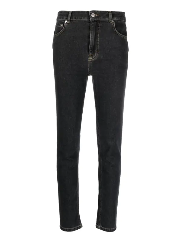 Moschino High-rise Skinny Jeans - Black