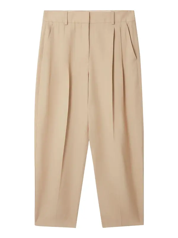 Stella McCartney Pleated Tapered Trousers - Neutrals