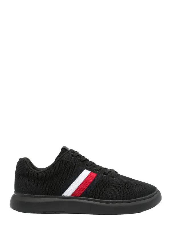 Tommy Hilfiger Side Stripe-detail Mesh Sneakers - Black