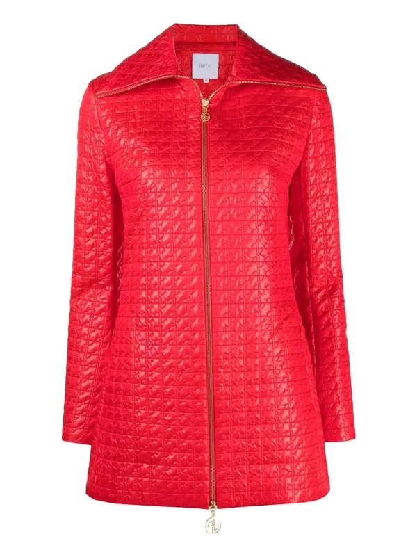 Patou Monogram-quilted Shell Jacket - Red