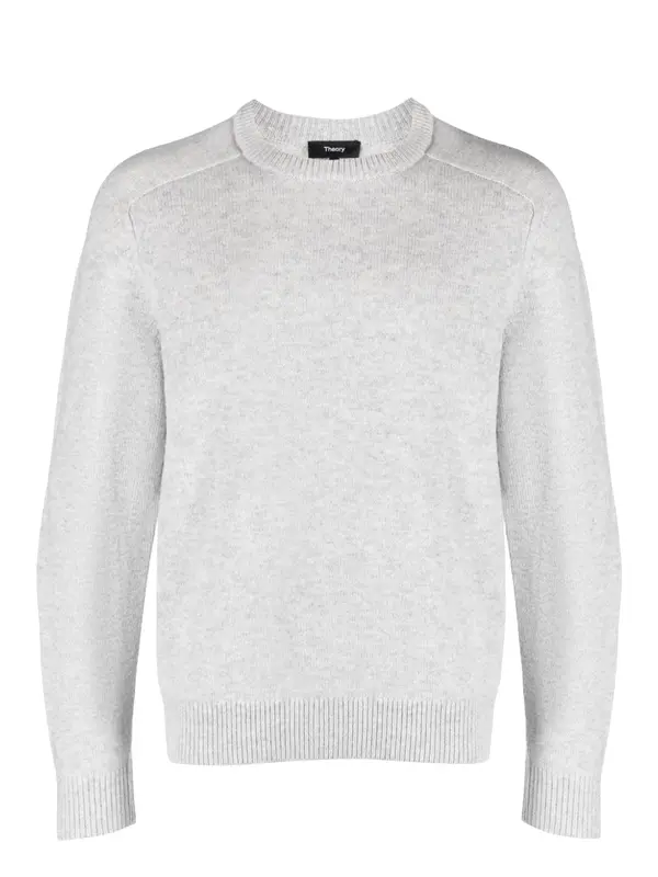 Theory Morlan Ribbed Wool-cashmere Jumper - Grey