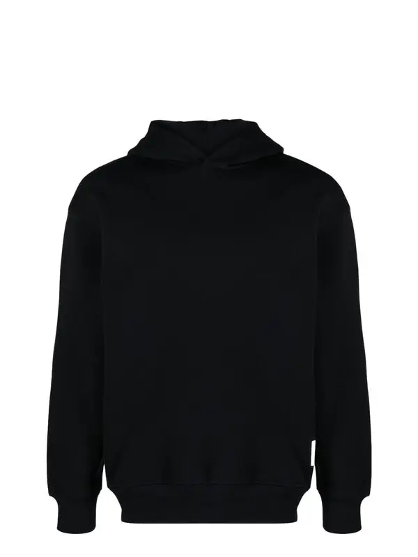 Emporio Armani Logo-patch Cotton Hoodie - Blue