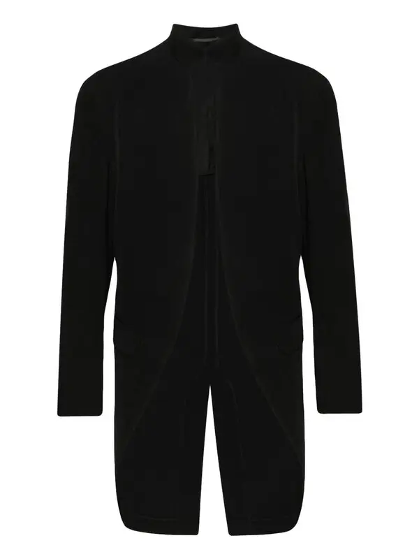 Yohji Yamamoto Asymmetric Wool Tailcoat - Black