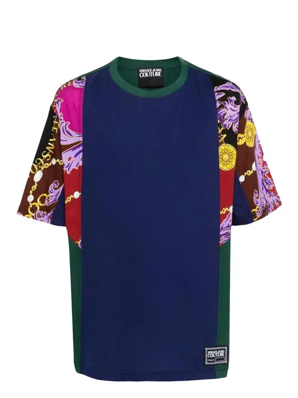Versace Chain-print Cotton T-shirt - Purple