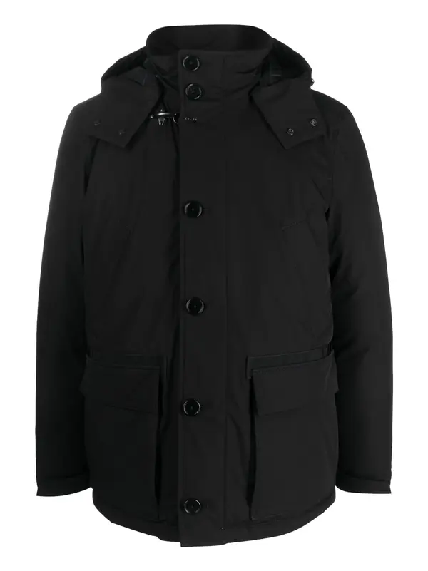 FAY Slouch-hood Padded Jacket - Black