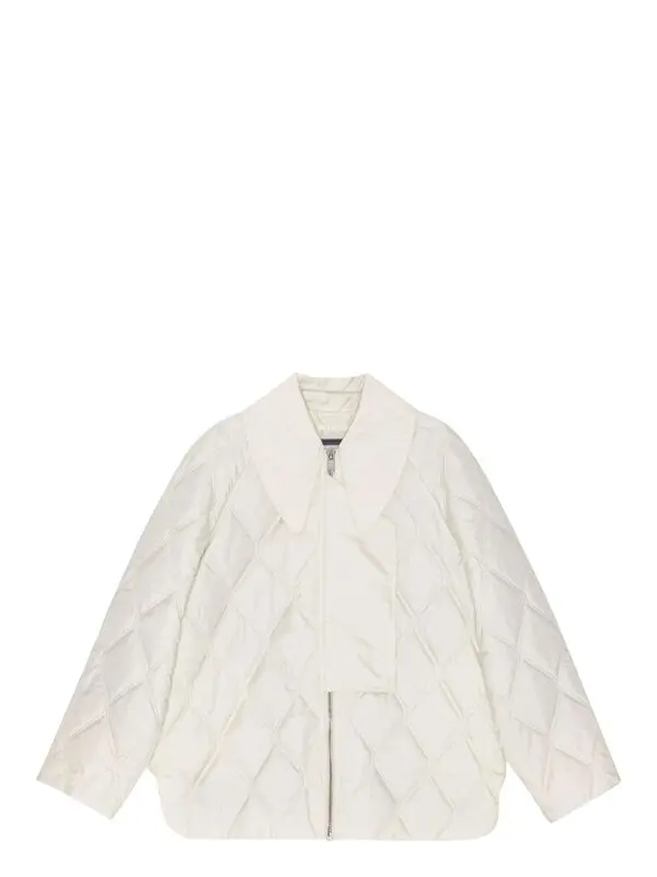 GANNI Diamond Quilted Jacket - White