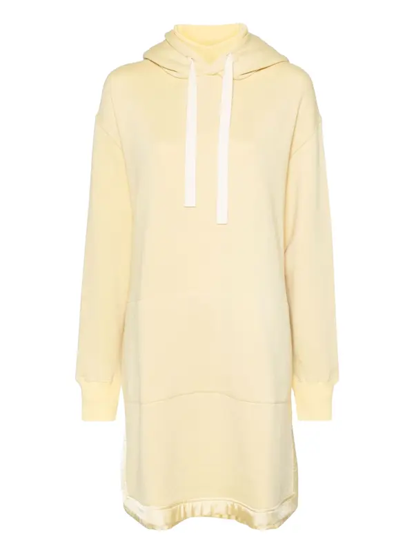 JIL SANDER Side-slits Knitted Hoodie - Yellow