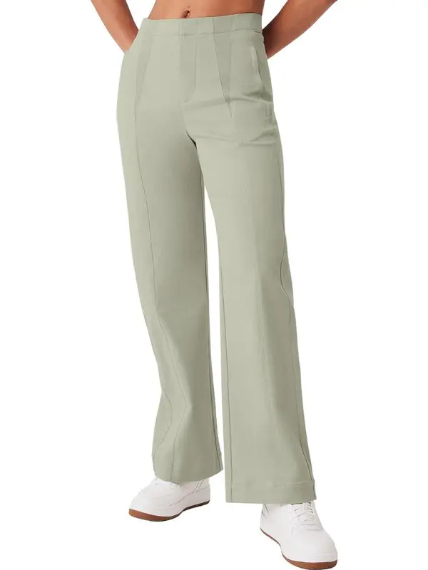 Alo Yoga High-waist Moto Trousers - Limestone