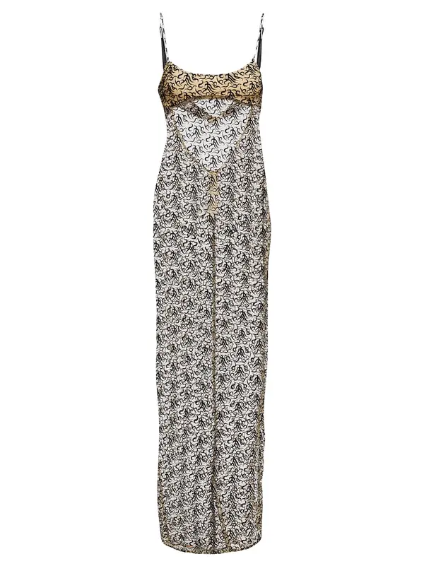 Attico Cotton-blend Maxi Dress - Gold