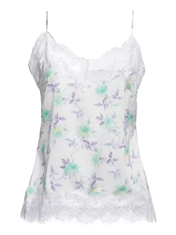 MSGM Floral Print Camisole - White