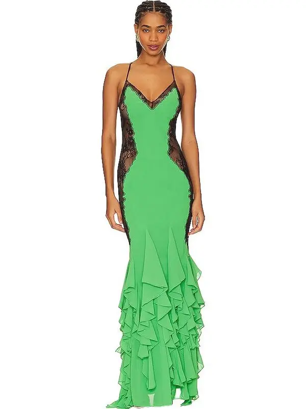 Nbd X Bridget Angelina Maxi Dress - Green