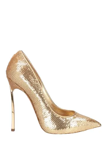 Casadei Textile Fiber Pumps - Gold