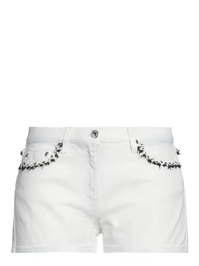 MSGM Denim Hot Pants - White