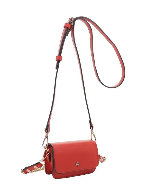 MALI + LILI Tanya Vegan Leather Crossbody Bag - Red