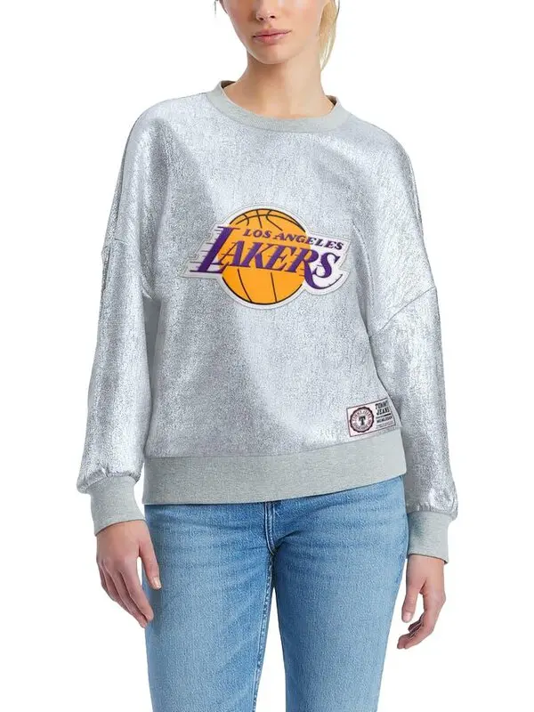 Tommy Hilfiger Los Angeles Lakers Tracy Pullover Sweatshirt - Silver