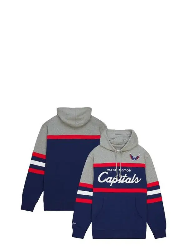 Mitchell & Ness Washington Capitals Embroidered Pullover Hoodie - Navy