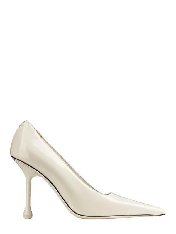 JIMMY CHOO Ixia 95 Leather Pumps - White