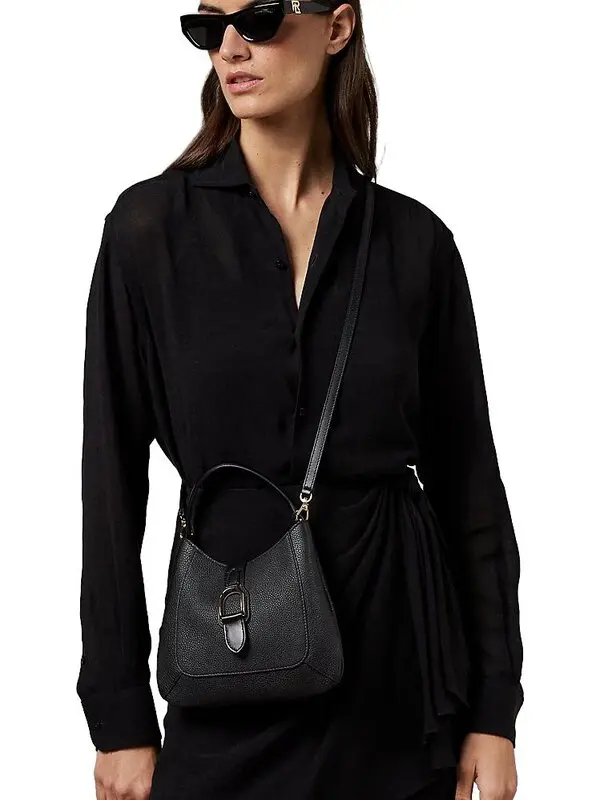 Ralph Lauren Welington Calfskin Mini Shoulder Bag - Black