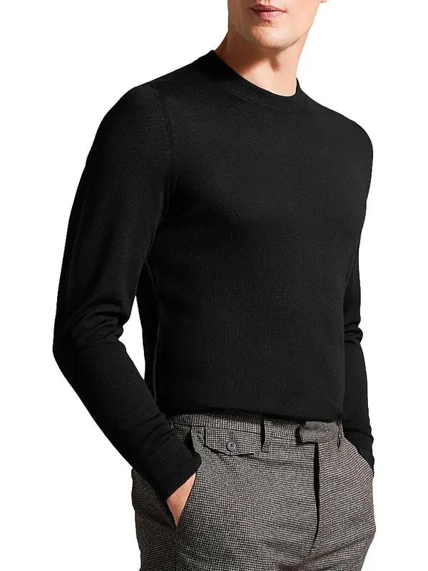 Ted Baker London Wool Crewneck Sweater - Black