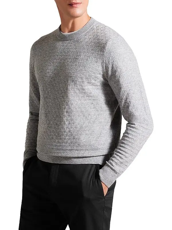Ted Baker London Loung Crewneck Sweater - Gray Marl