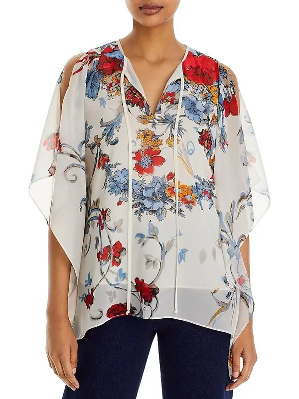 Kobi Halperin Alana Floral Blouse - Ivory Multi