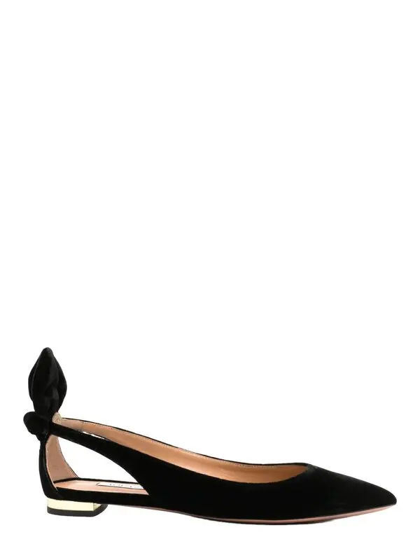 AQUAZZURA Deneuve Ballet Flats - Black
