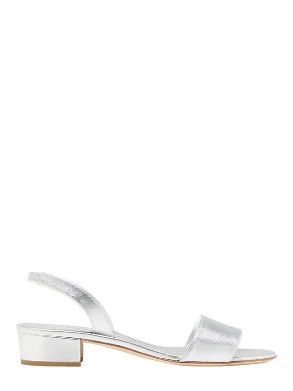 Manolo Blahnik Patopia Slingback Sandals - Silver
