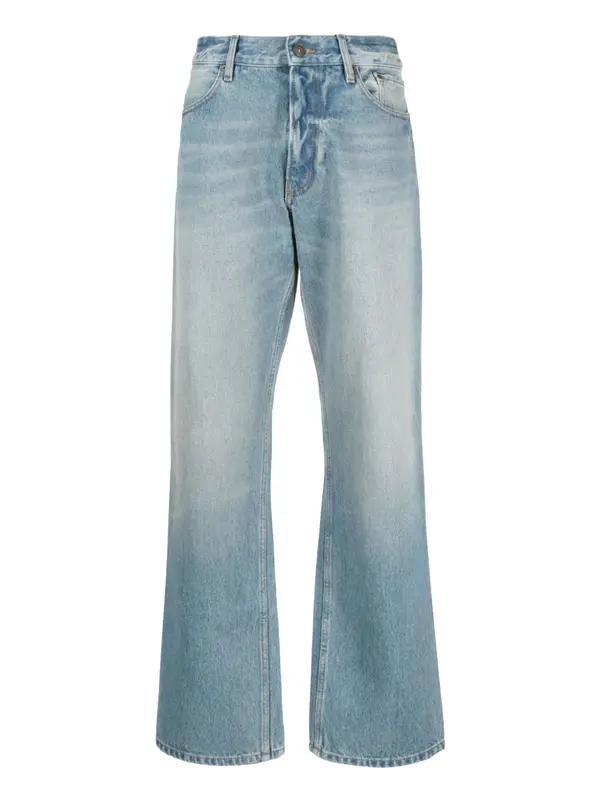 Gauchere Low-rise Wide-leg Jeans - Blue
