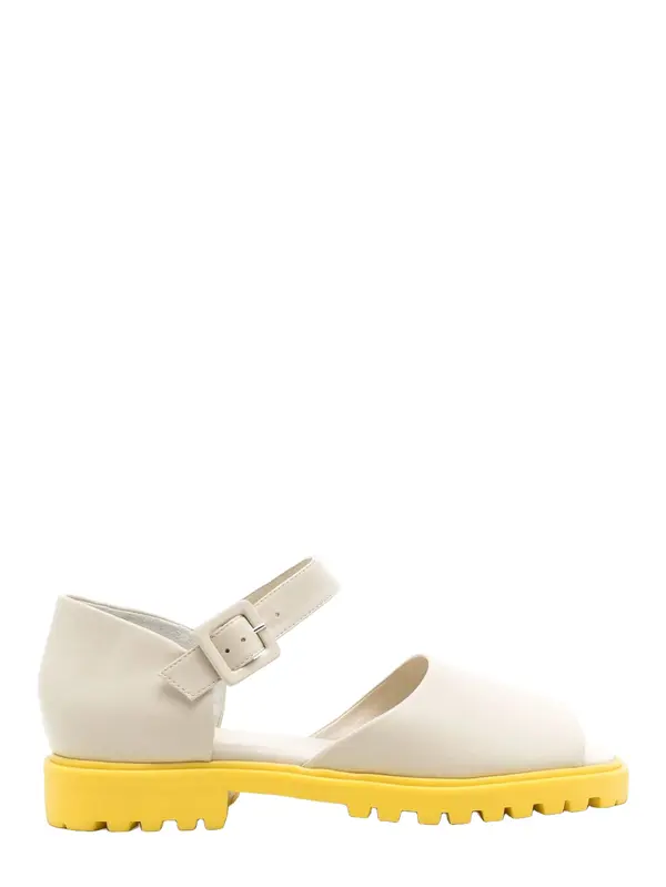 STUDIO CHOFAKIAN Blanche Flat Sandals - Neutrals